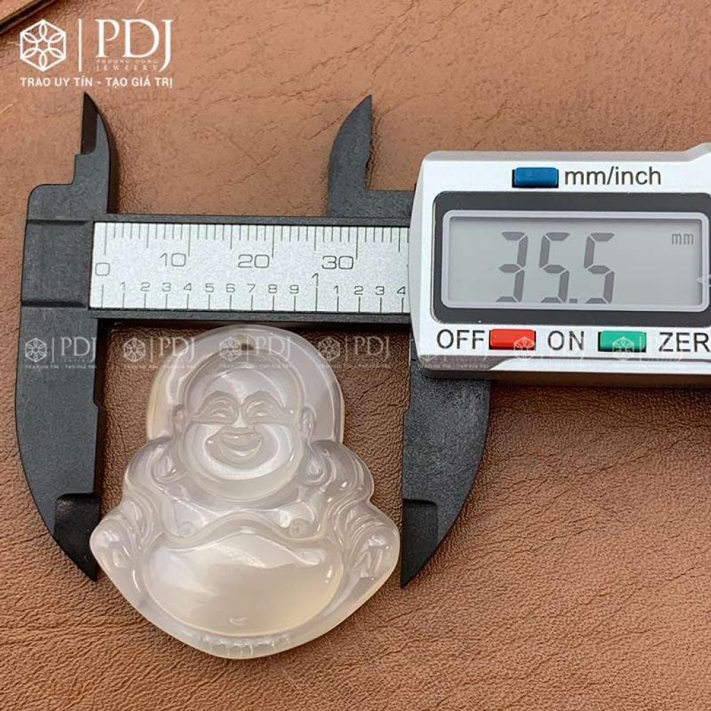 Mặt Phật Di Lặc Đá Thạch Anh Trắng - PDJ.vn